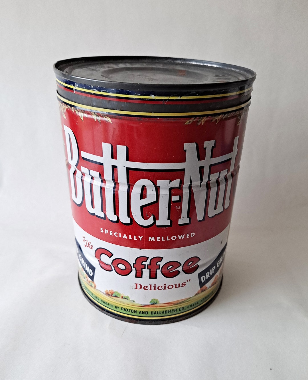 Vintage Butter-nut Coffee 2 Pound Can Drip Grind With Lid - Etsy