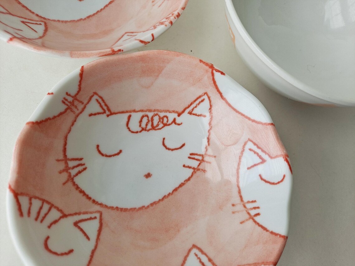 Adorable Japanese Cat Rice Bowls Set of 3 - Etsy