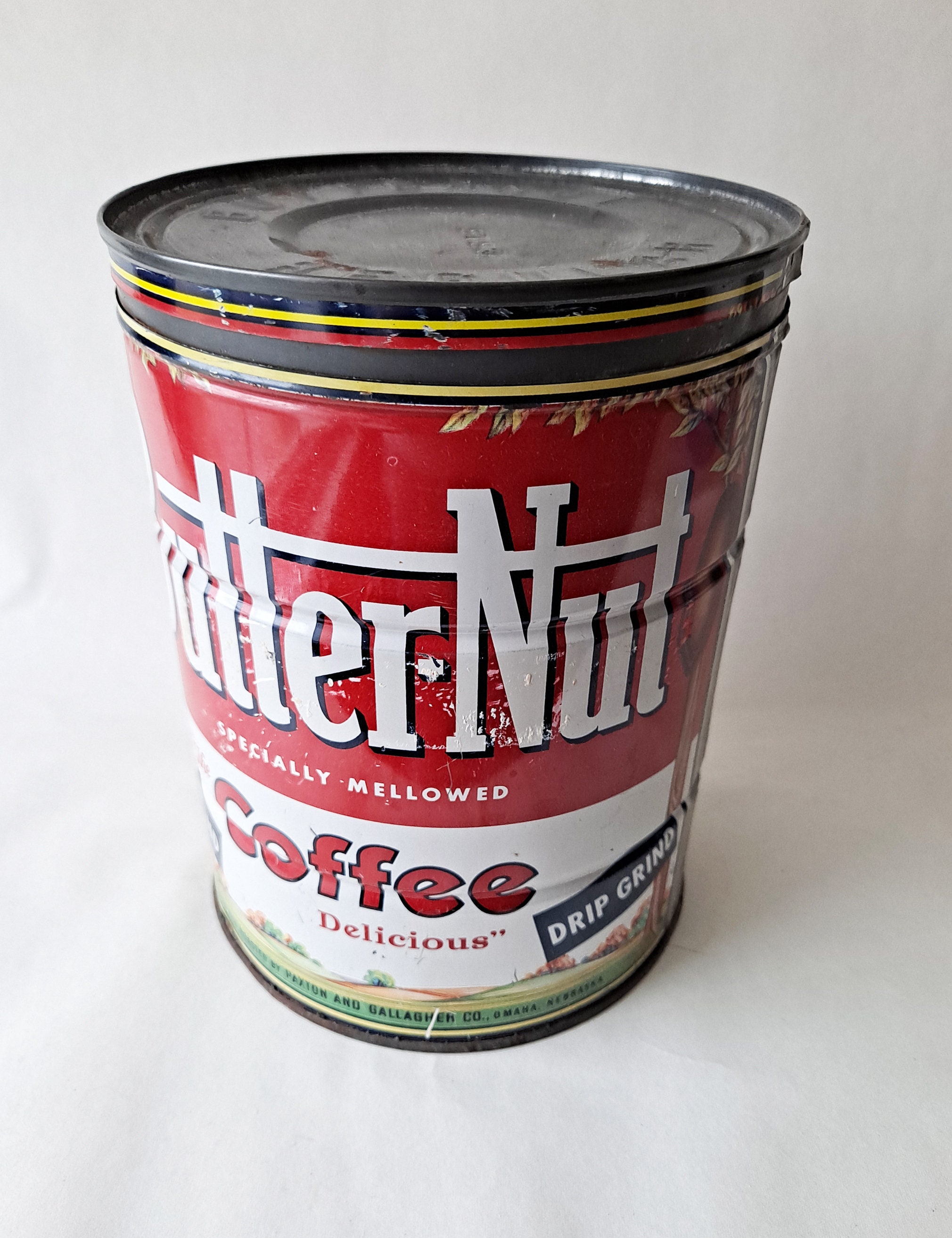 Vintage Butter-nut Coffee 2 Pound Can Drip Grind With Lid - Etsy