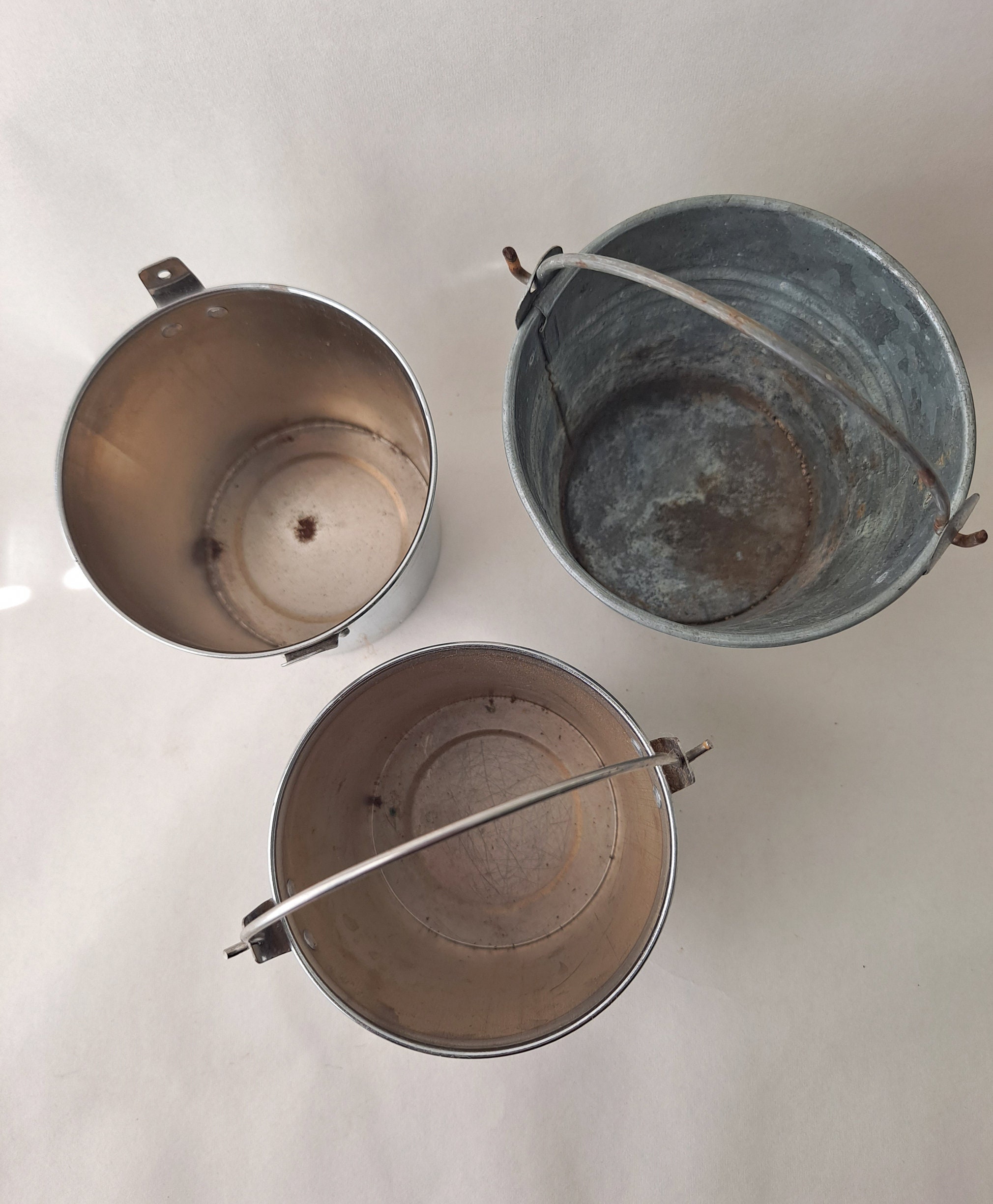 Vintage Aluminum Small Pails With Handles - Etsy