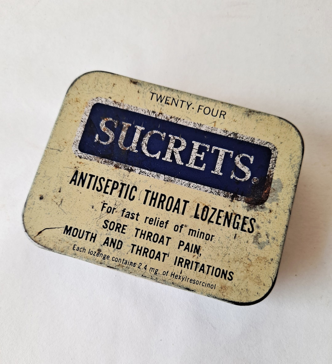 Vintage Sucrets Metal Tin/small Tin Box/advertisement Antiseptic Throat ...
