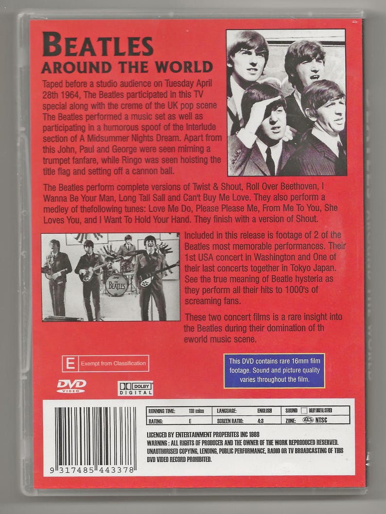 The Beatles – Beatles Around the World DVD - Etsy