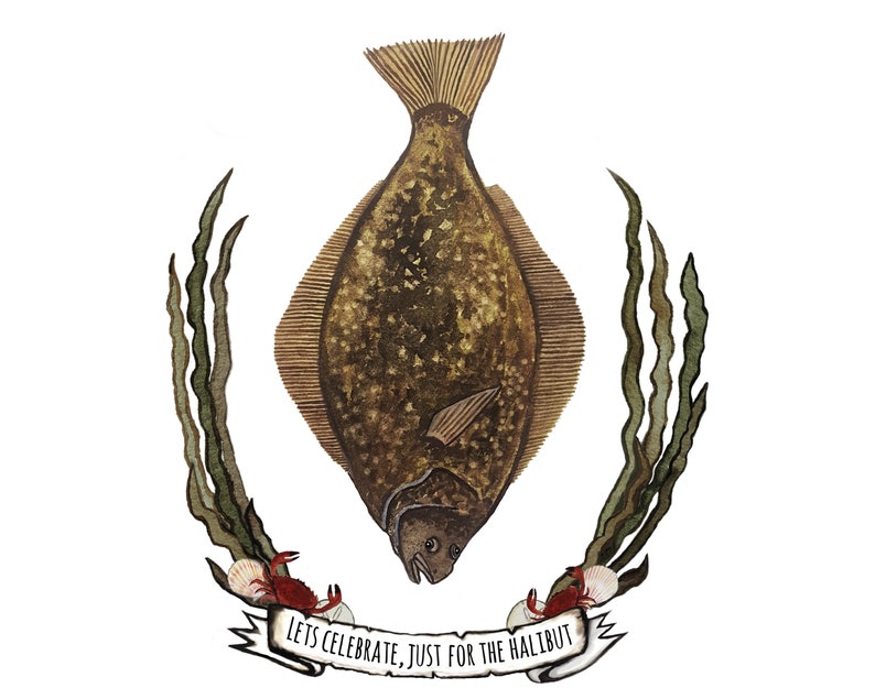 Lets Celebrate Just for the Halibut - Pacific Halibut Eco Card ...