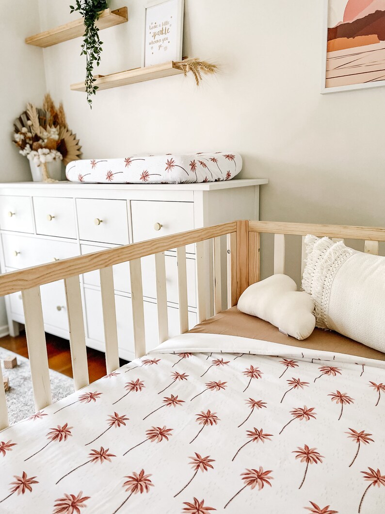Baby Boy Cot Quilt/ Crib Quilt Blanket Palm Trees Boho - Etsy