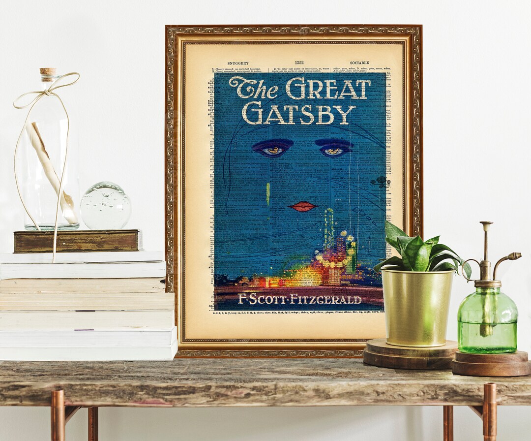 Vintage Book Cover Print the Great Gatsby F - Etsy