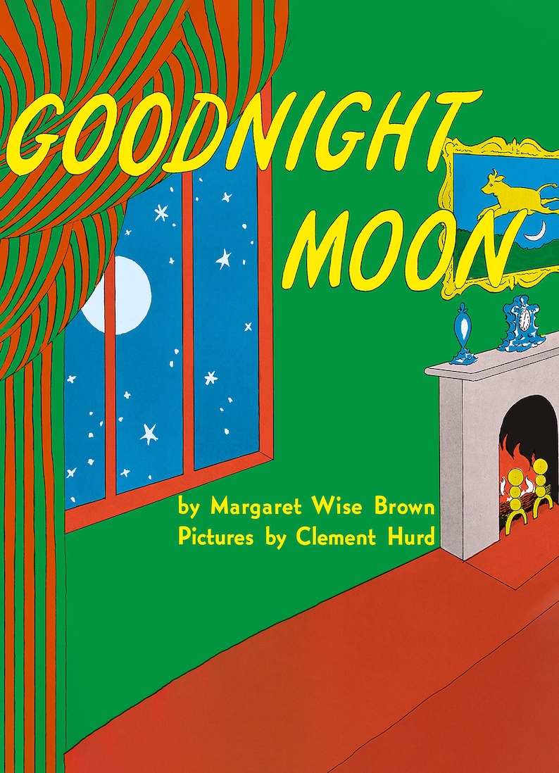 Vintage "goodnight Moon" Book Cover Print – Classic Nursery Decor ...