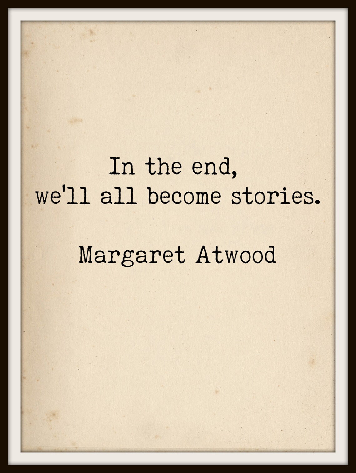 Literary Quote Print Bibliophile Art Margaret Atwood Quote - Etsy