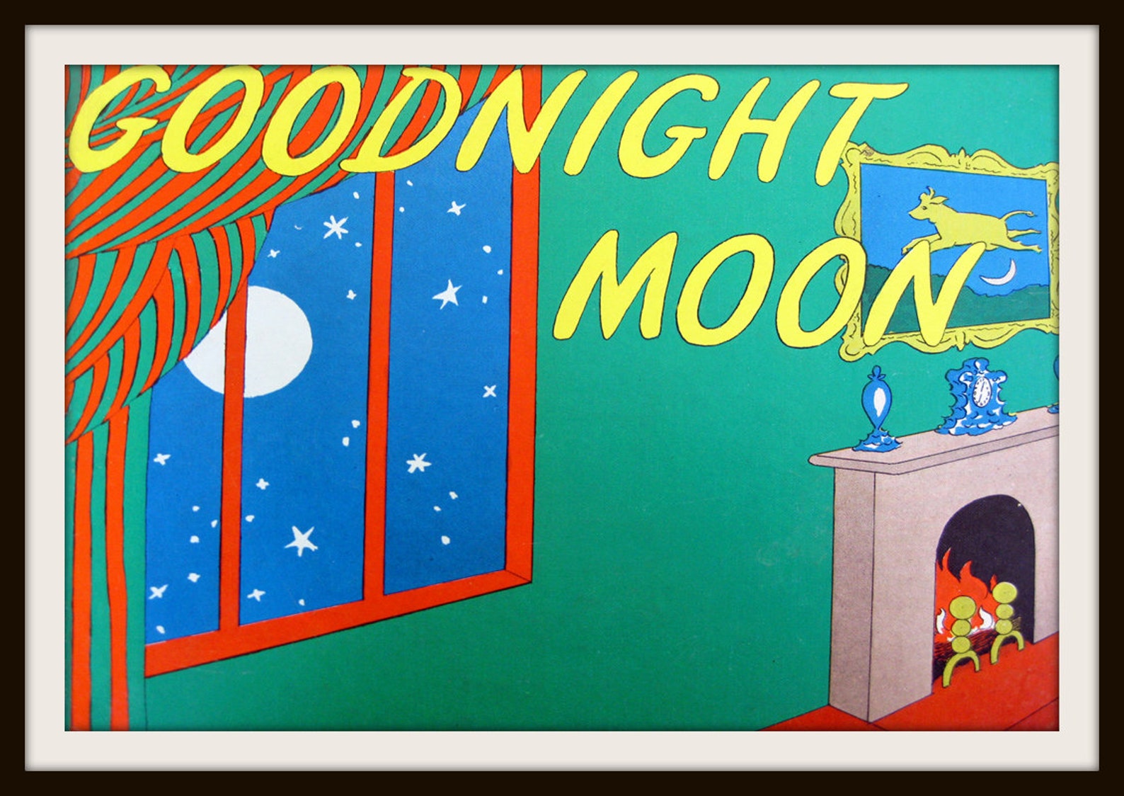 Vintage Book Cover Print Goodnight Moon | Etsy