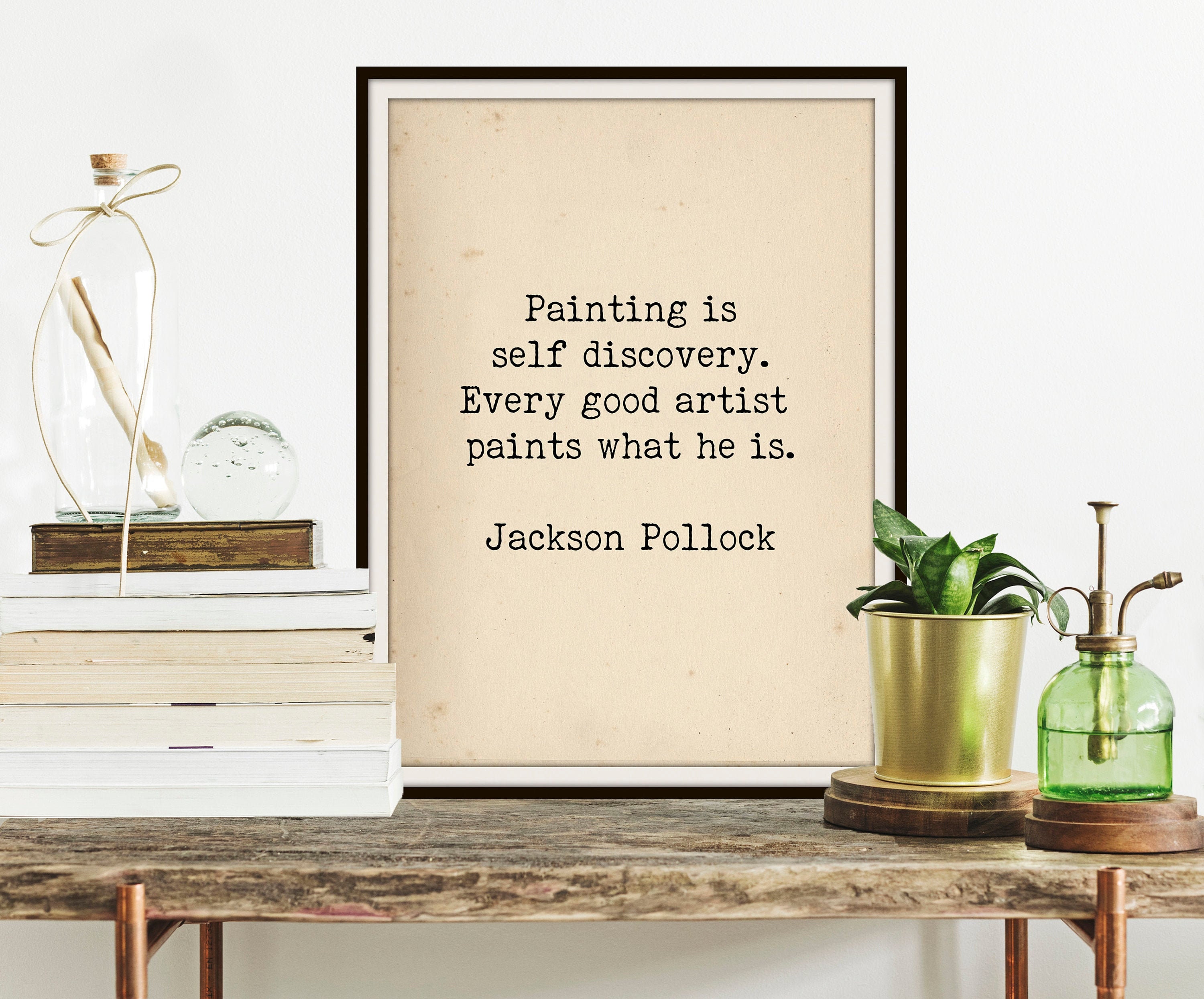 Inspirational Quote Art Quote Print Jackson Pollock Quote | Etsy