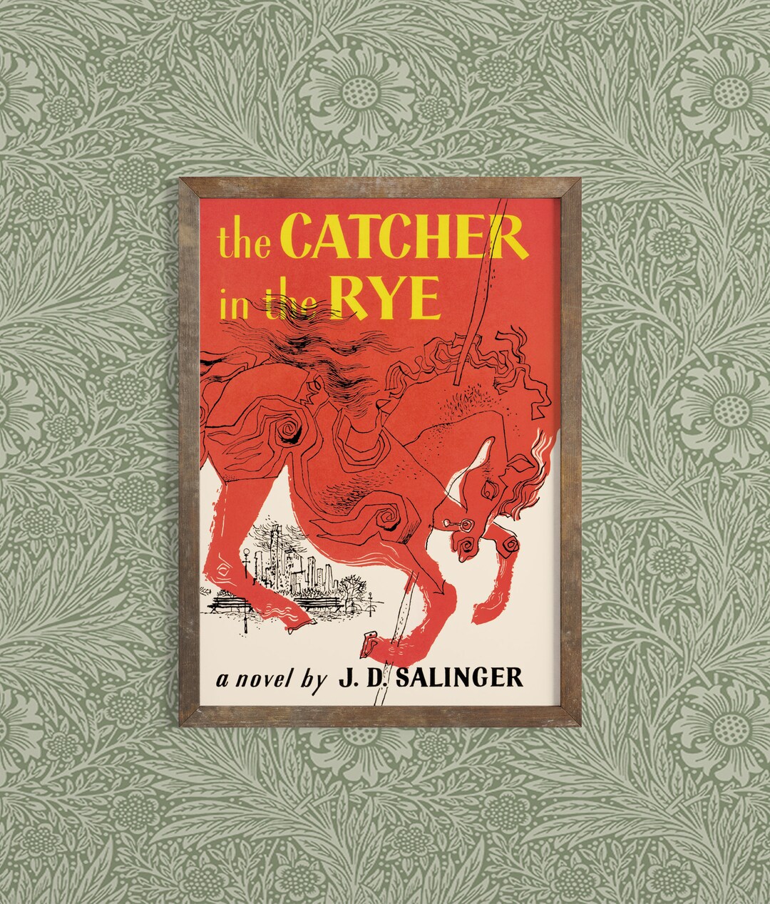 Vintage "catcher in the Rye" Book Cover Art Print - Etsy