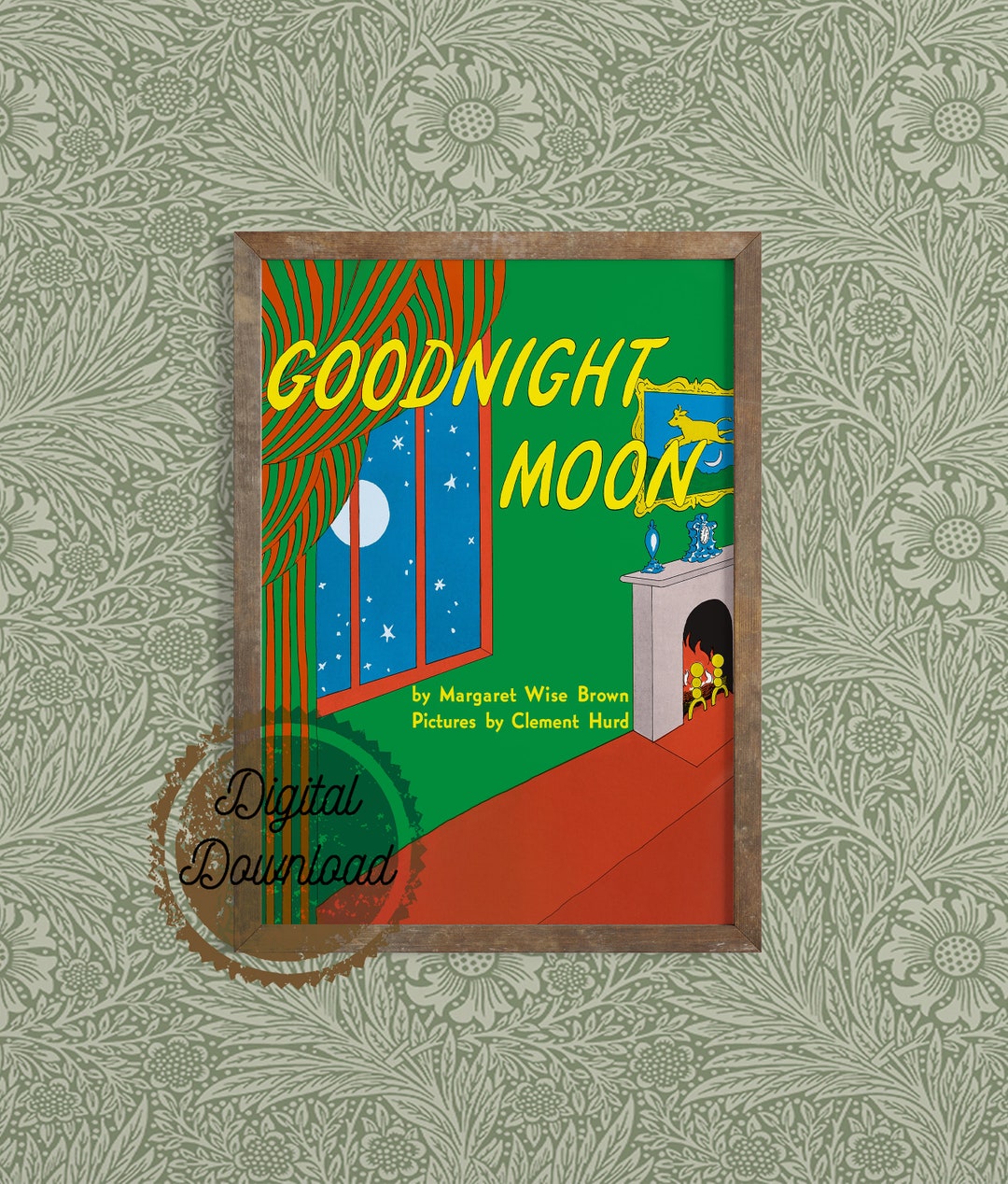 Vintage "goodnight Moon" Book Cover Print – Classic Nursery Decor ...