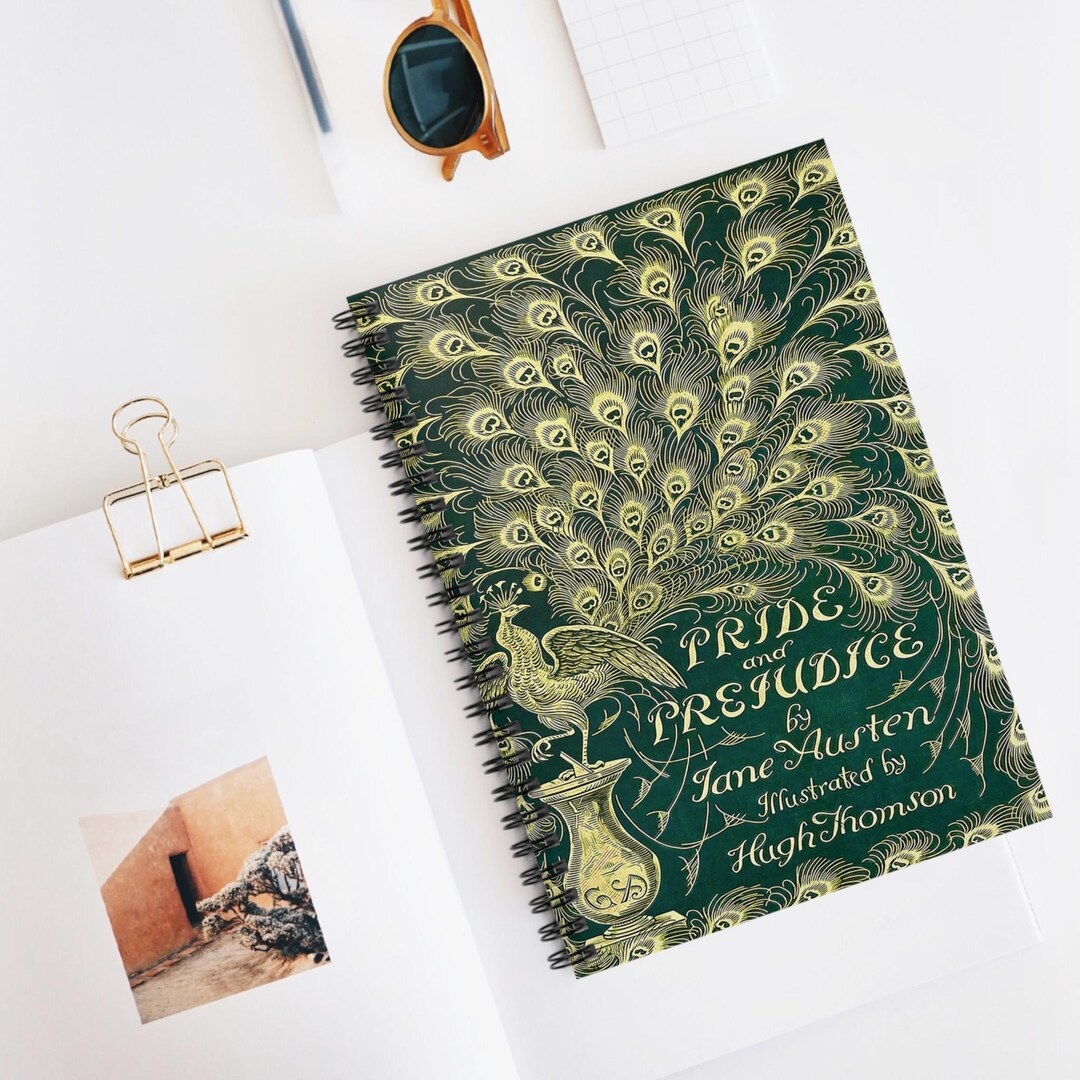 Pride and Prejudice Notebook - Jane Austen Spiral Bound Pages - Vintage ...