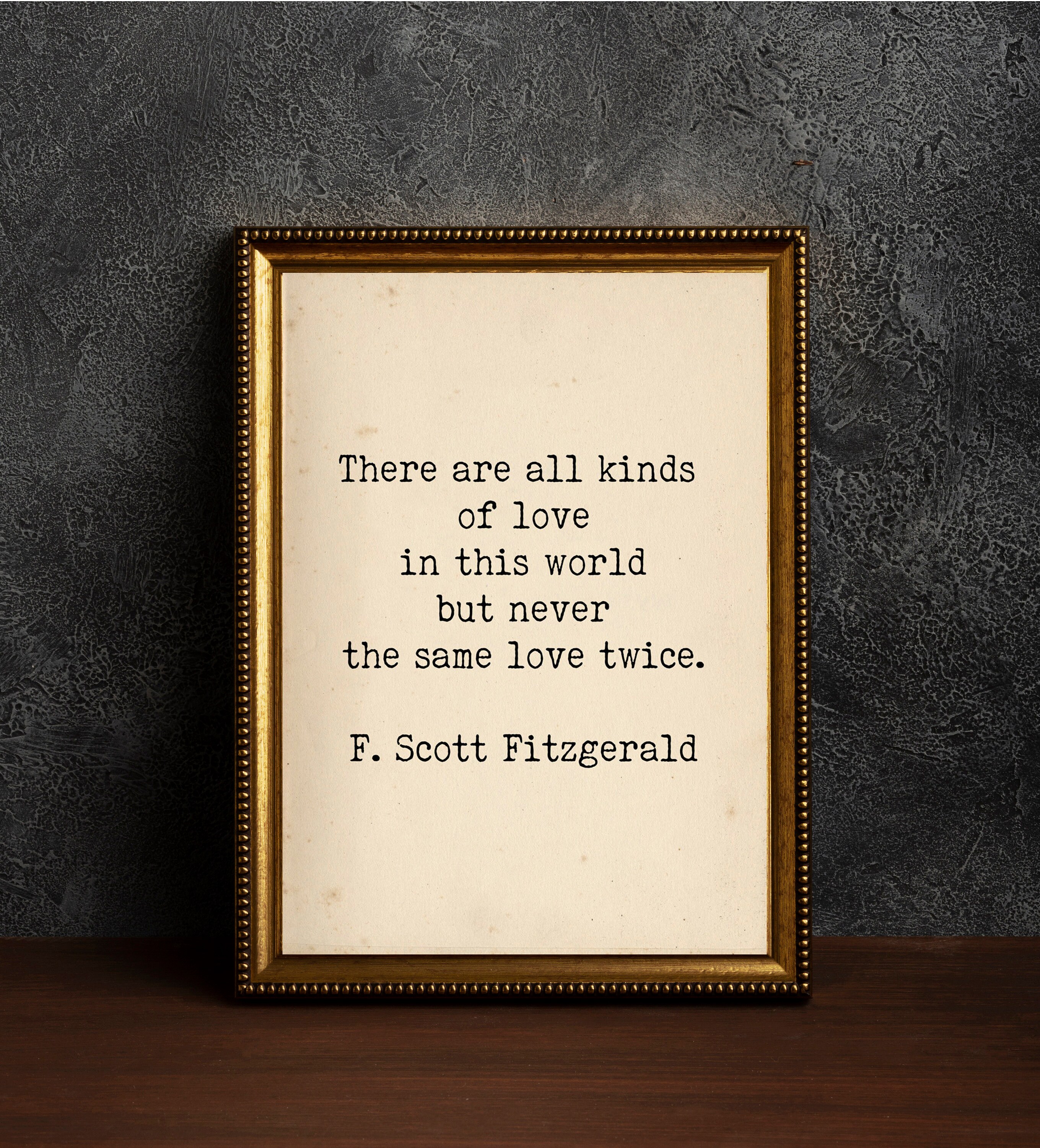 F Scott Fitzgerald Quote Literary Art Quote Print 1920s - Etsy