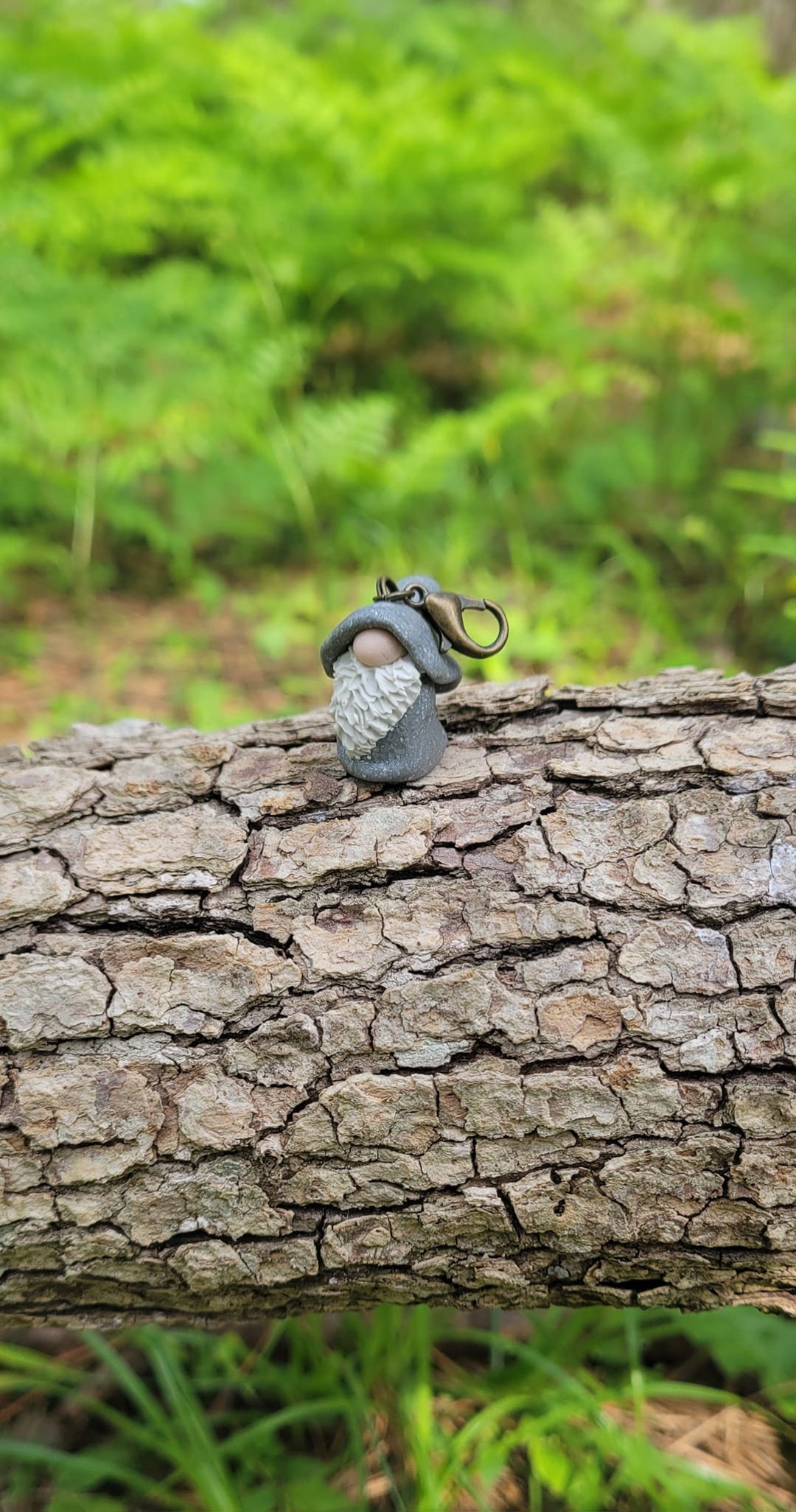 Polymer Clay Wizard Charm, Clay Gnome Charm Set, Gray Wizard Charms ...