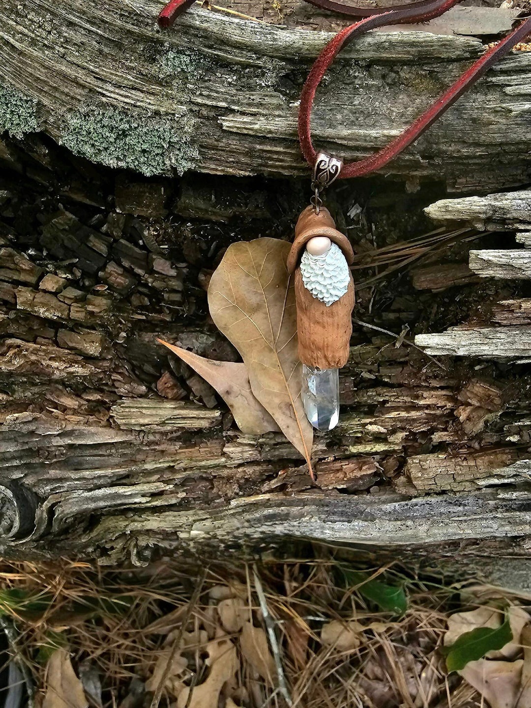 Unique Wizard Wand Pendant, Polymer Clay Crystal Pendant, Polymer Clay ...