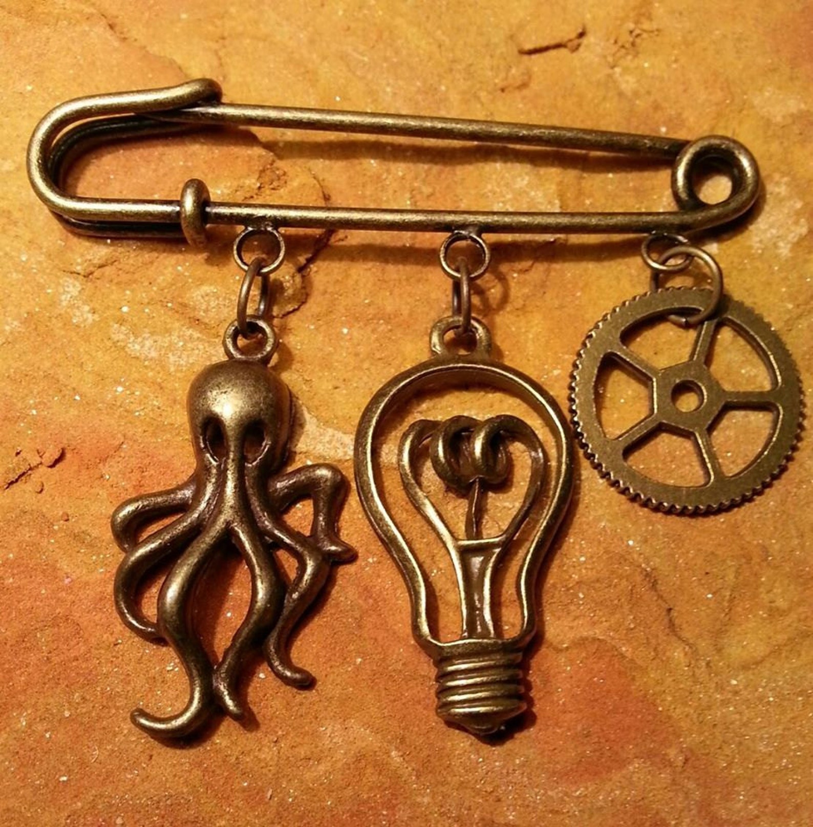 Kilt Pin Steampunk Kilt Pin Steampunk Hat Pin Cog and Gear - Etsy