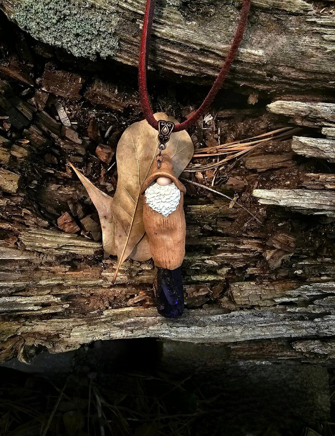 Unique Wizard Wand Pendant, Polymer Clay Crystal Pendant, Polymer Clay ...