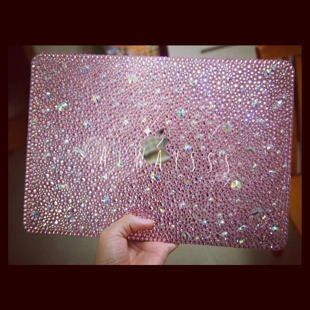 Crystal Laptop Case Light Rose Irregular Shape Swarovski Elements ...