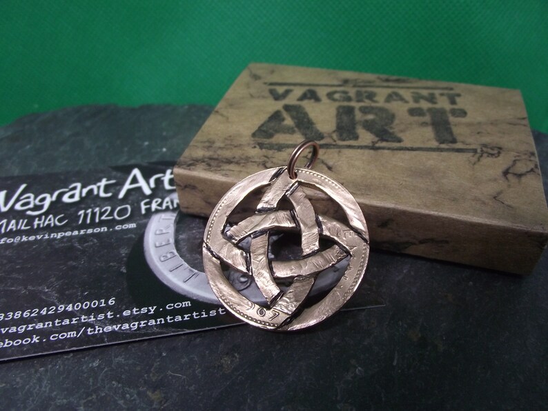 Bronze Celtic Knot Necklace Hand Cut and Carved Vintage - Etsy