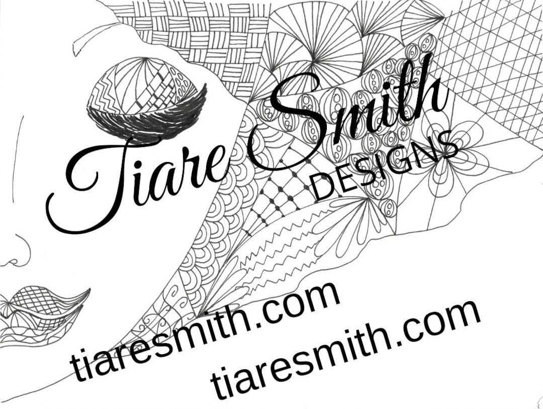 Zen Sassy Girl Adult Coloring Pages, Instant Download Downloadable ...