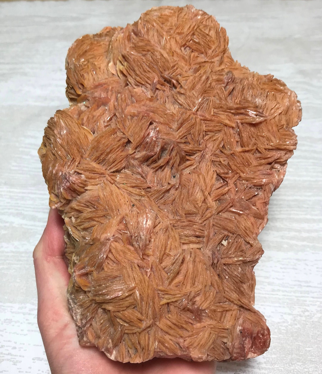 Orange Barite With Cerrusite and Galena From Mibladen, Morocco, Large ...