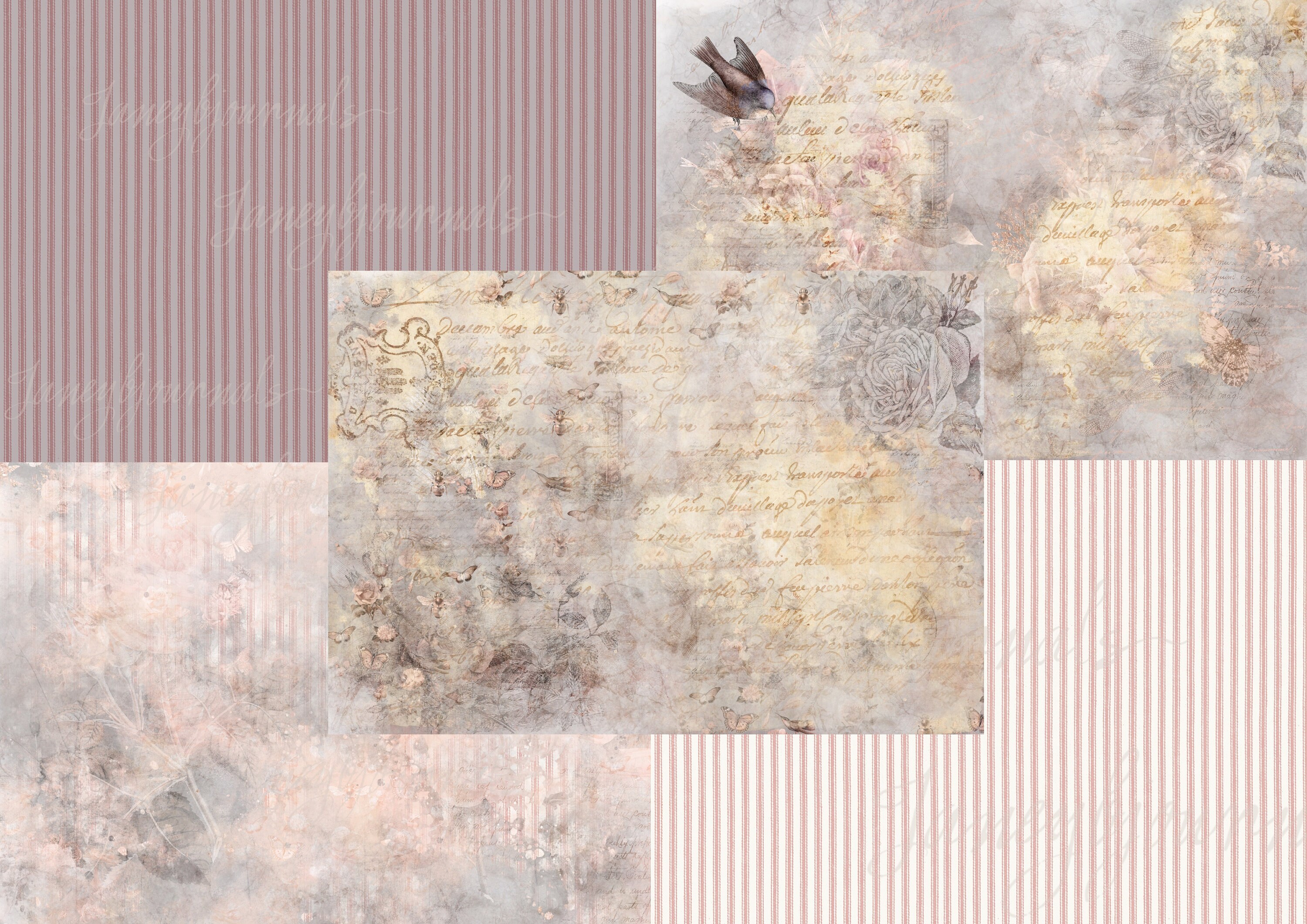 Floras Secret Companion Papers Junk Journal Backing Papers - Etsy UK