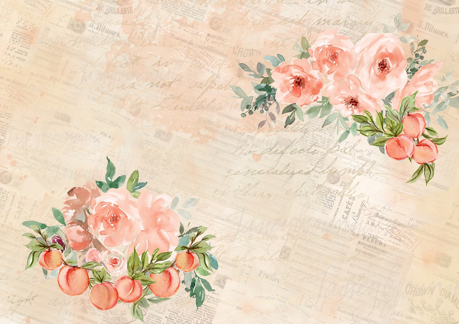 Just Peachy a Printable Junk Journal Kit 20 Pages - Etsy Canada