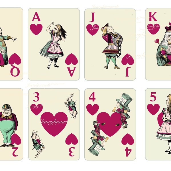 Playing Cards Alice in Wonderland - Etsy