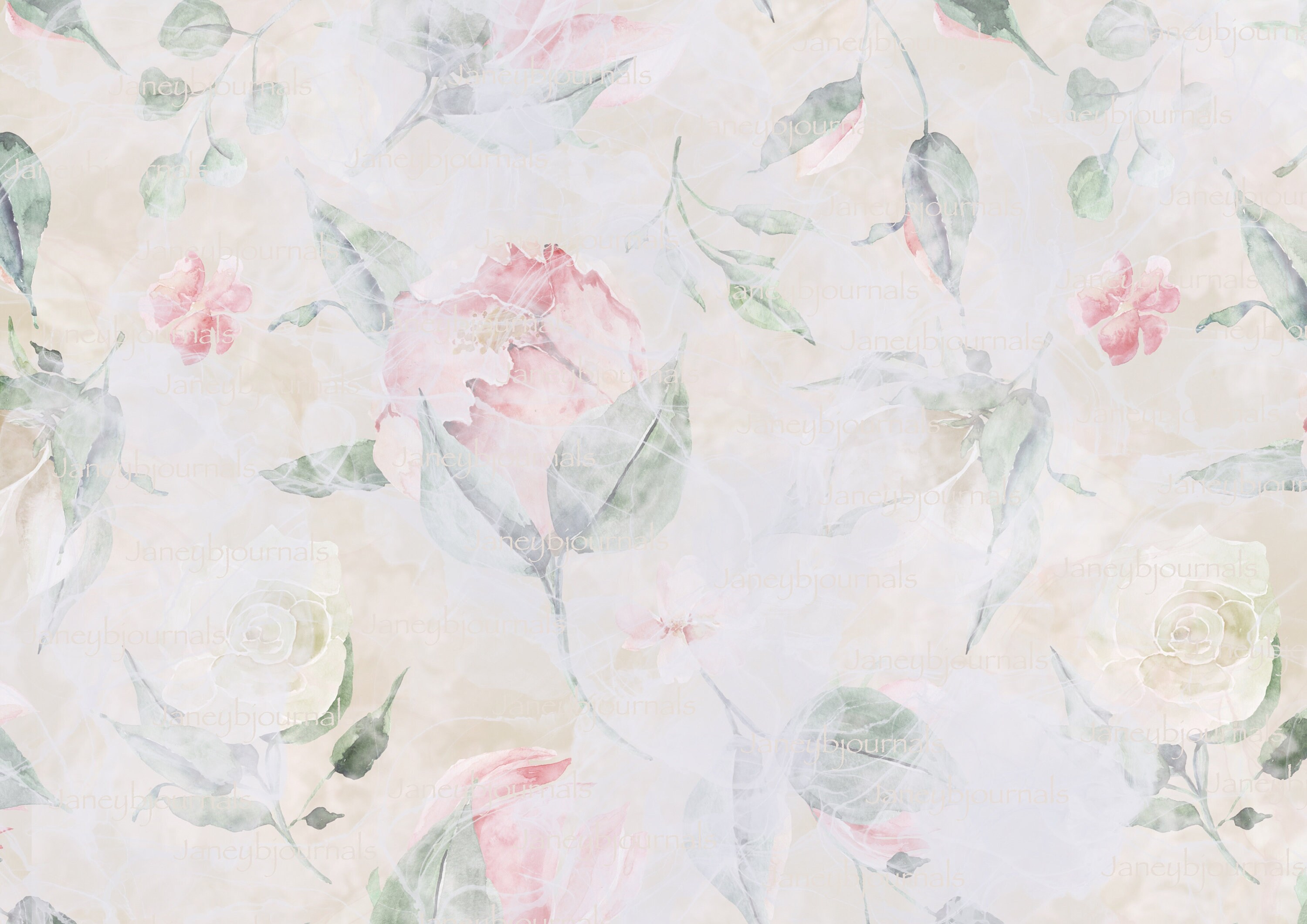 Junk Journal Printable Kit Creamy Roses Digital Download - Etsy