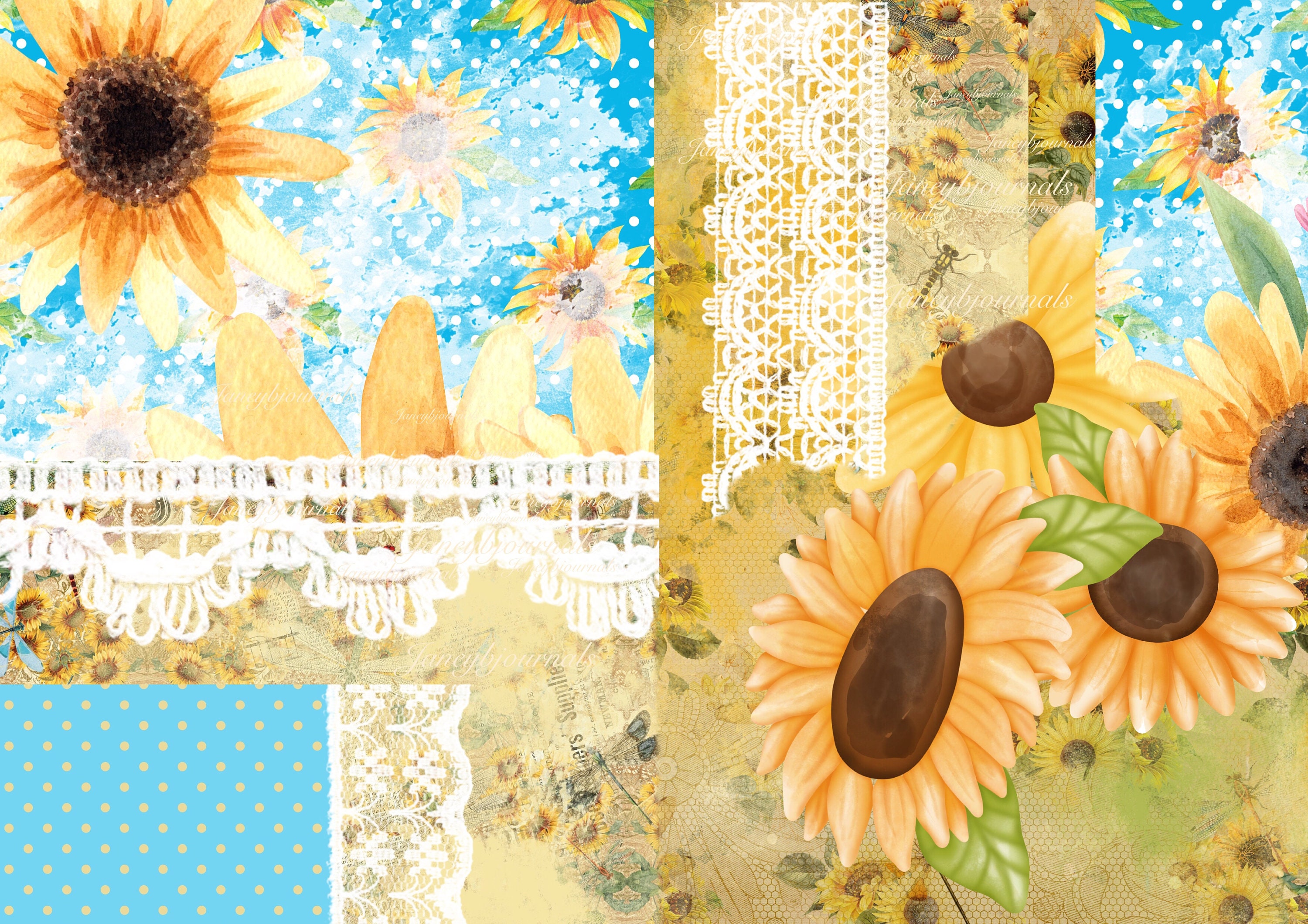 Sunflower Soup a Printable Junk Journal Kit Digital | Etsy UK