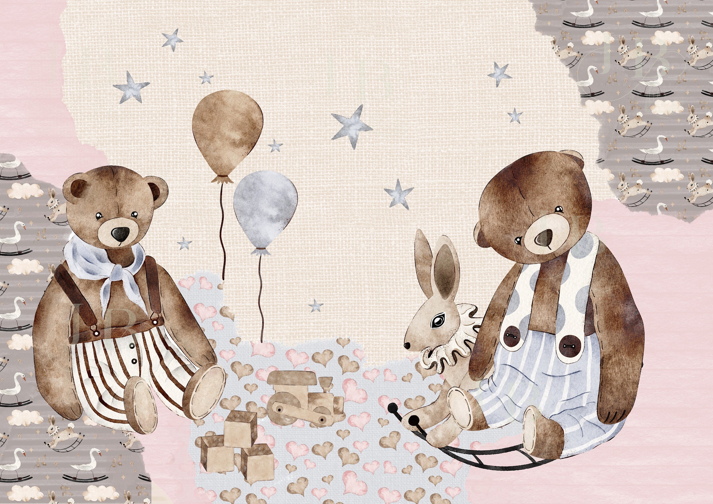 Teddy Bear Tales a Sweet Printable Junk Journal Kit Paper - Etsy