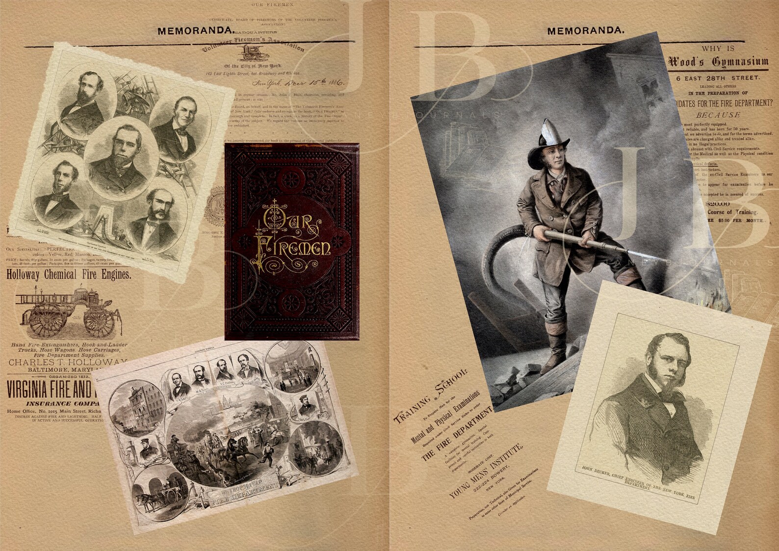 The Firefighters Journal a Printable Junk Journal Kit - Etsy UK