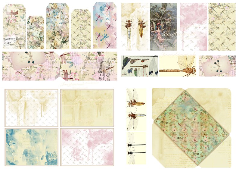 Dragonfly Flight Printable Junk Journal Kit Digital - Etsy