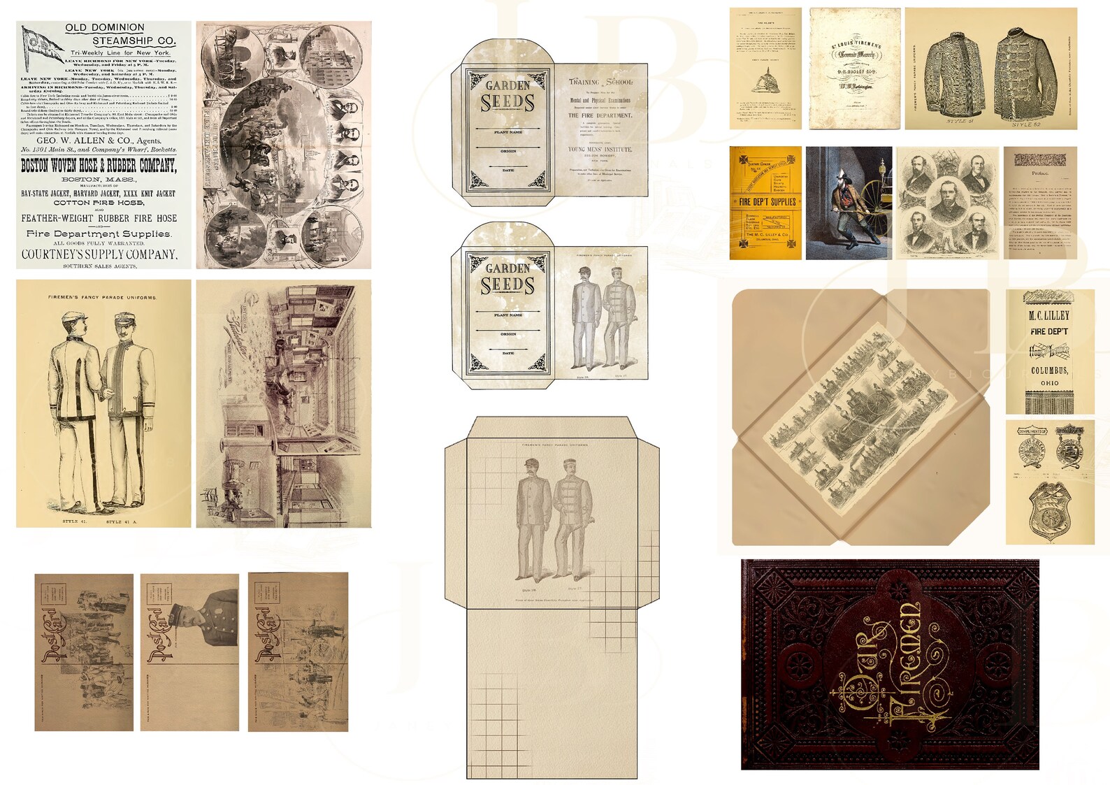 The Firefighters Journal a Printable Junk Journal Kit - Etsy