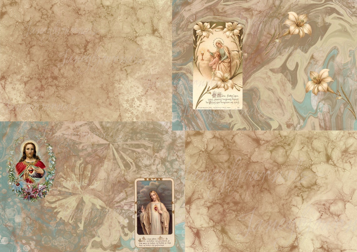 Junk Journal Catholic Prayer Journal Printable Kit Feature - Etsy