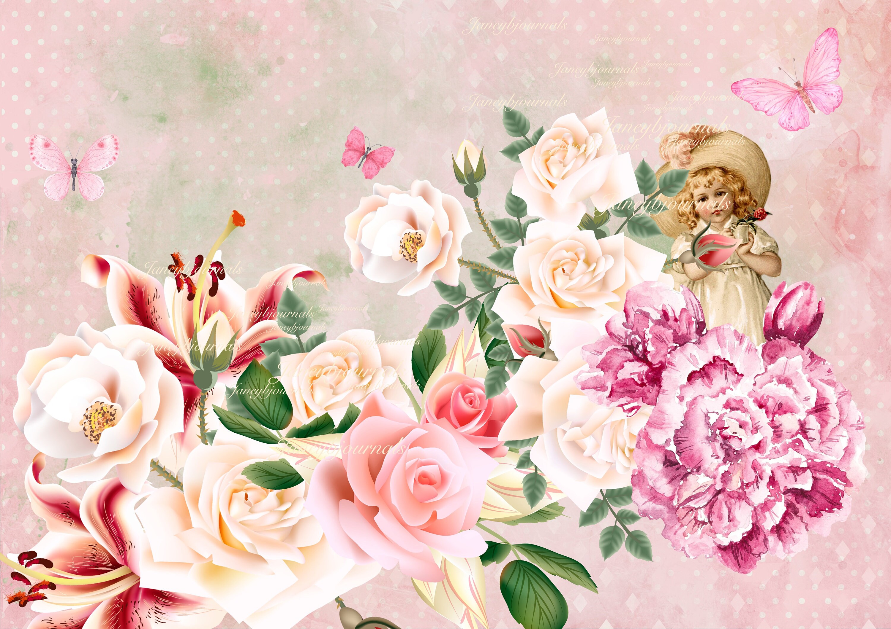 Marys Garden a Printable Junk Journal Kit 20 Pages Paper - Etsy