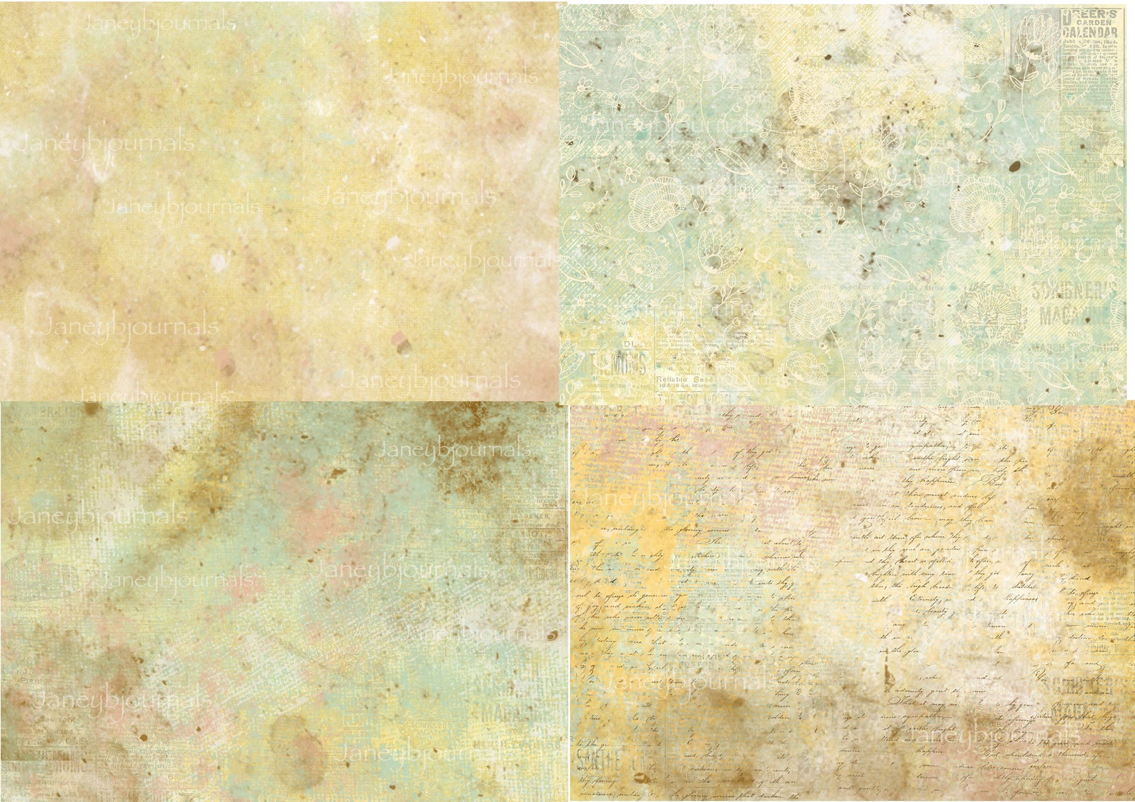 Junk Journal Printable Kit Botanical Yellows Digital - Etsy