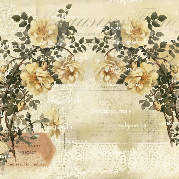 Vintage Rose Paper - Etsy