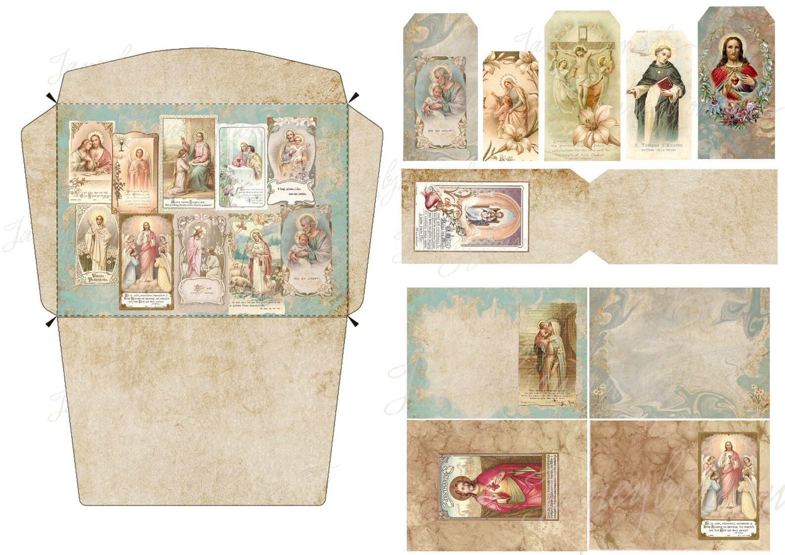 Junk Journal Catholic Prayer Journal Printable Kit Feature - Etsy