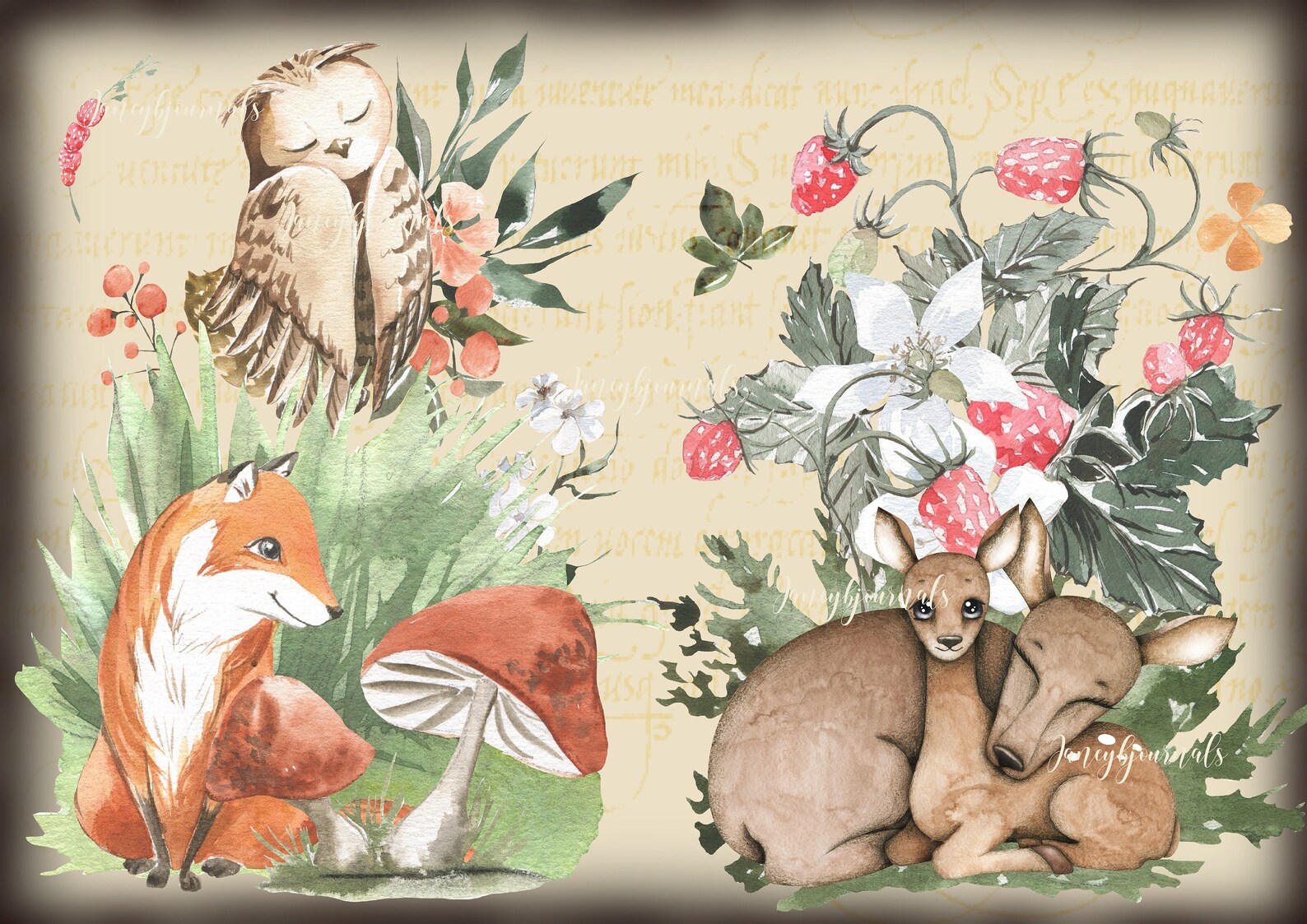 Friends of the Forest a Sweet Printable Junk Journal Kit - Etsy UK