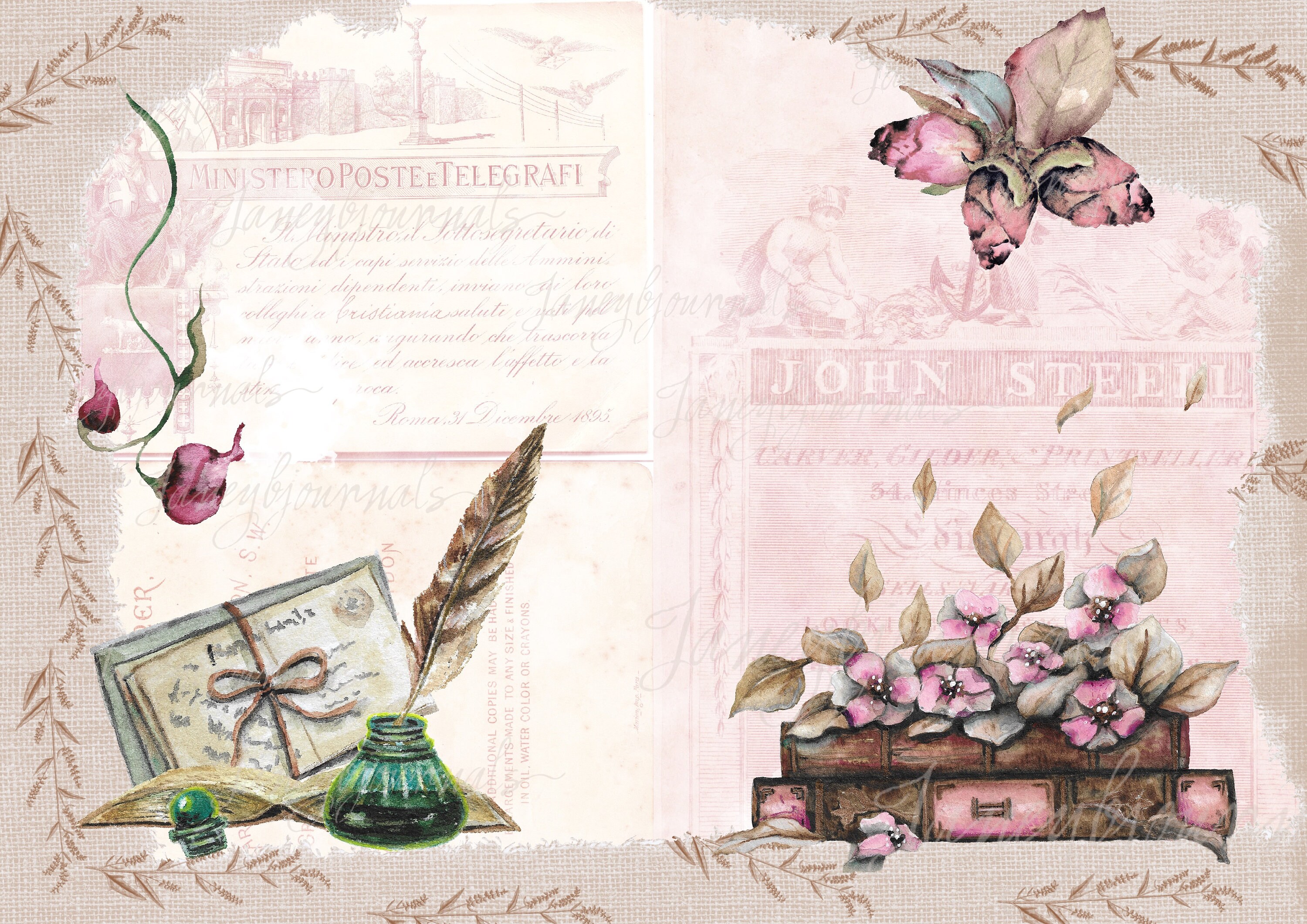 Beautiful Junk Journal Printable Kit A Book is a Dream You - Etsy