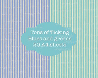 Ticking Stripes Digital Paper Vintage Junk Journal - Etsy