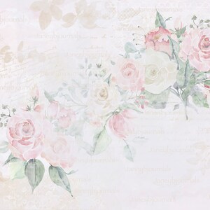 Junk Journal Printable Kit, Creamy Roses, Digital Download, Papers and ...