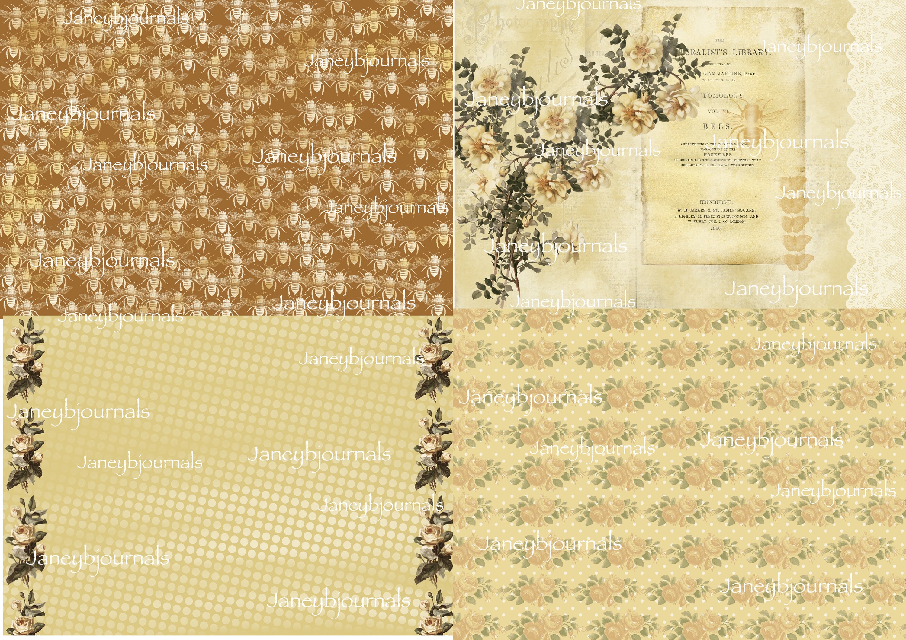 Yellow Roses Junk Journal Printable Kit 20 PAGES Vintage - Etsy UK