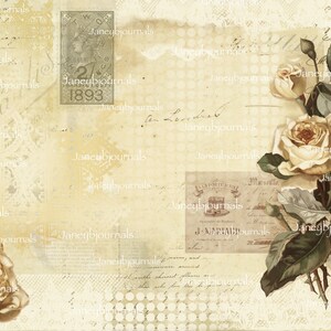 Yellow Roses Junk Journal Printable Kit 20 PAGES Vintage, Ephemera ...