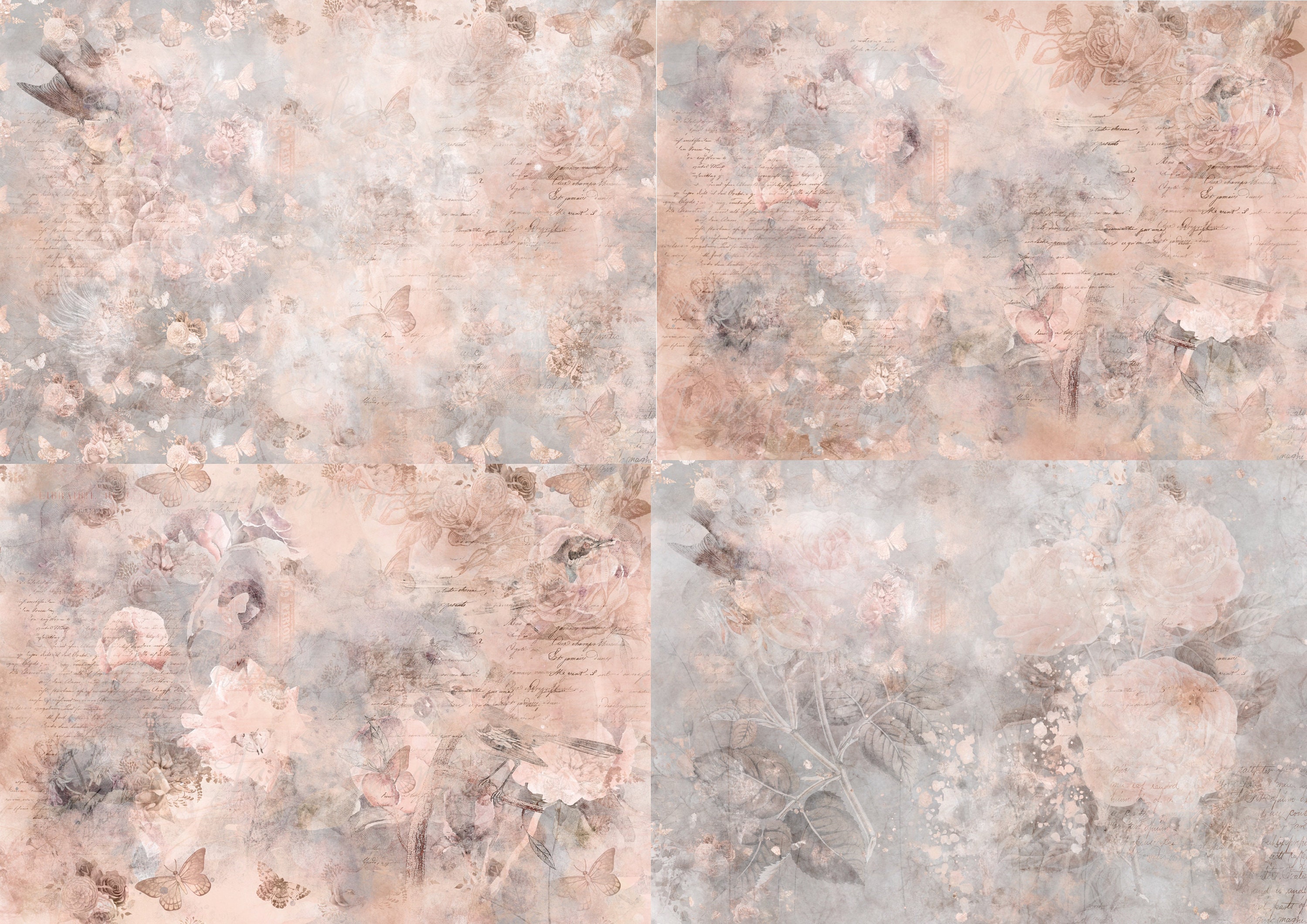 Floras Secret Companion Papers Junk Journal Backing Papers - Etsy UK