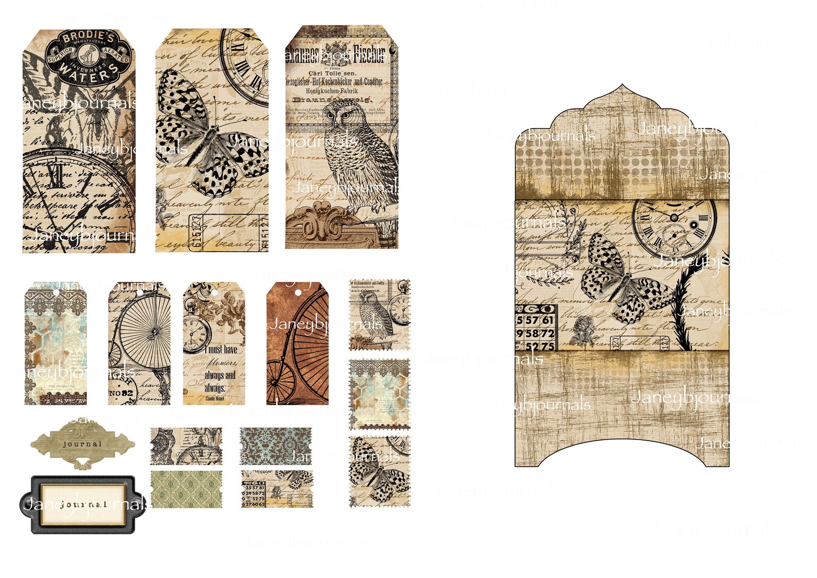 Grungy Collage Junk Journal Printables Instant Download | Etsy