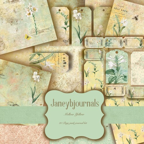 Floral Junk Journal Printable Kit Vintage Ephemera Digital - Etsy