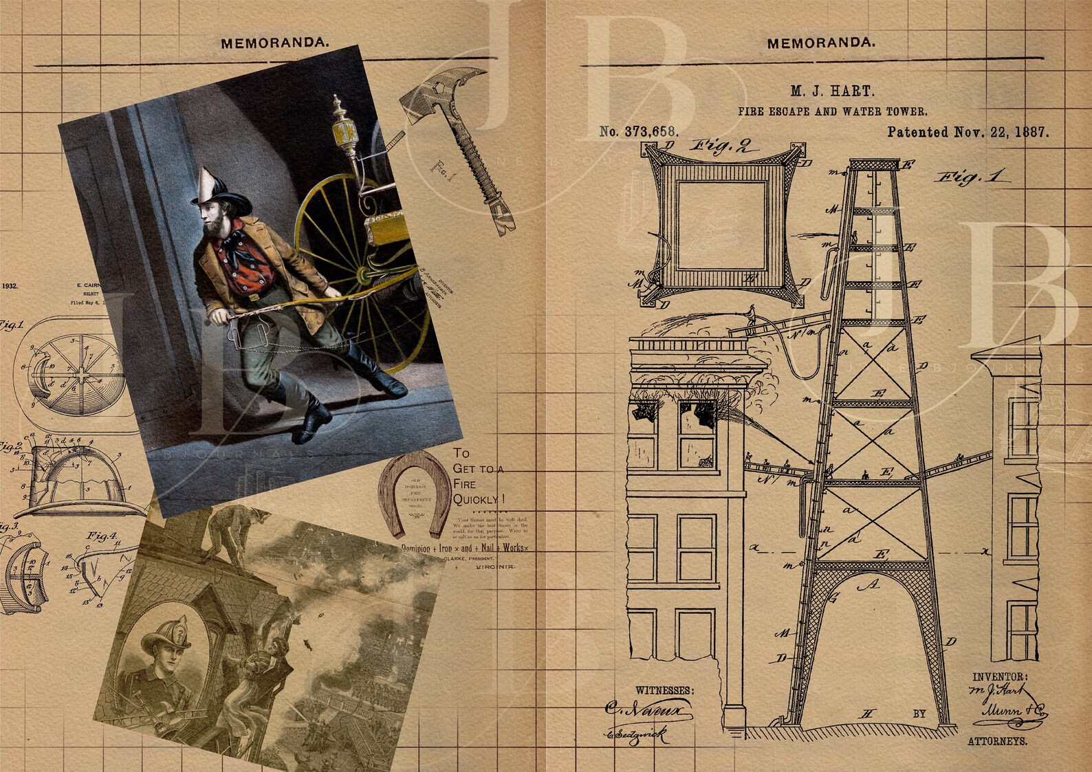 The Firefighters Journal a Printable Junk Journal Kit - Etsy