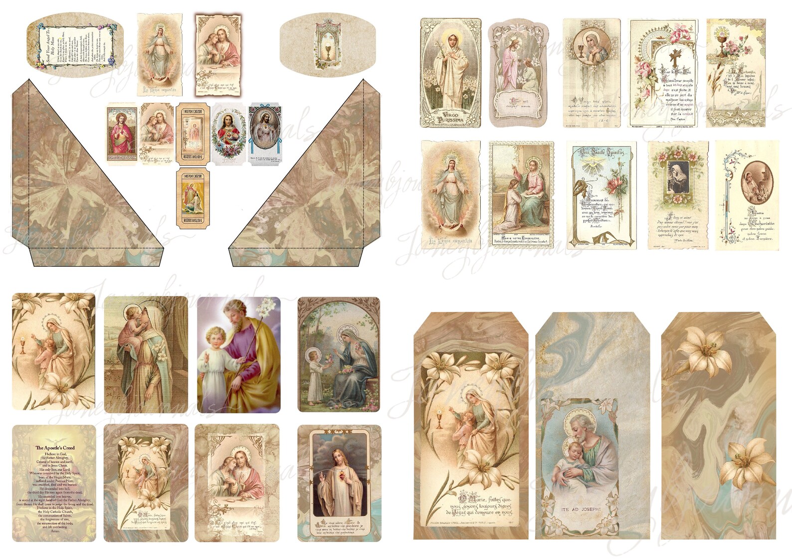 Junk Journal Catholic Prayer Journal Printable Kit Feature - Etsy